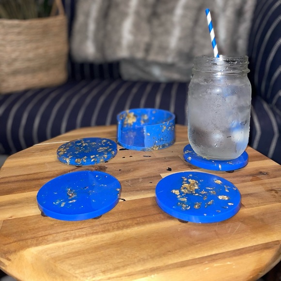 Kitchen | Royal Blue Coaster Set | Poshmark